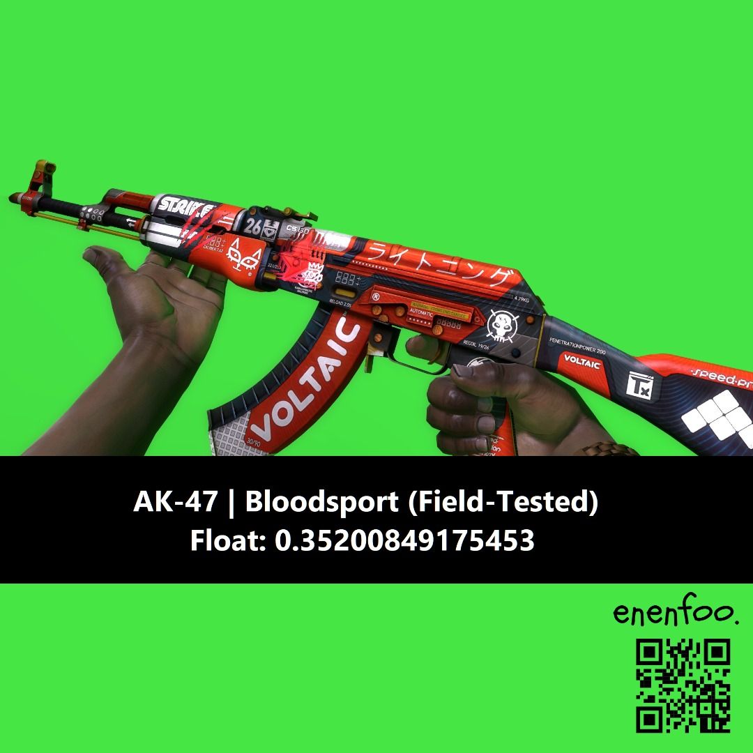 AK-47 BLOODSPORT FIELD TESTED AK47 FT CSGO ITEMS SKINS KNIFE CS2 ...