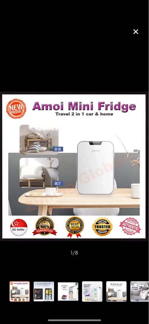 Amoi Mini Fridge White Colour, TV & Home Appliances, Kitchen Appliances ...