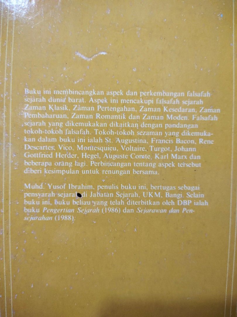 Aspek dan Perkembangan Falsafah Dunia Barat / Muhd Yusof Ibrahim #50, Hobbies & Toys, Books ...