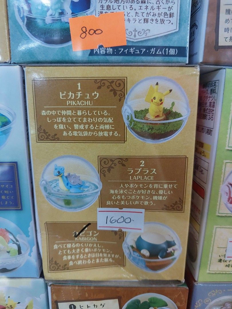 Assorted Re-Ment Pokemon Terrarium. Charizard Pikachu Lapras Snorlax on ...