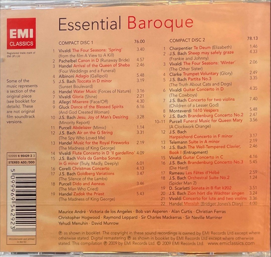 BAROQUE: ESSENTIAL (2CD), Hobbies & Toys, Music & Media, CDs & DVDs on Carousell