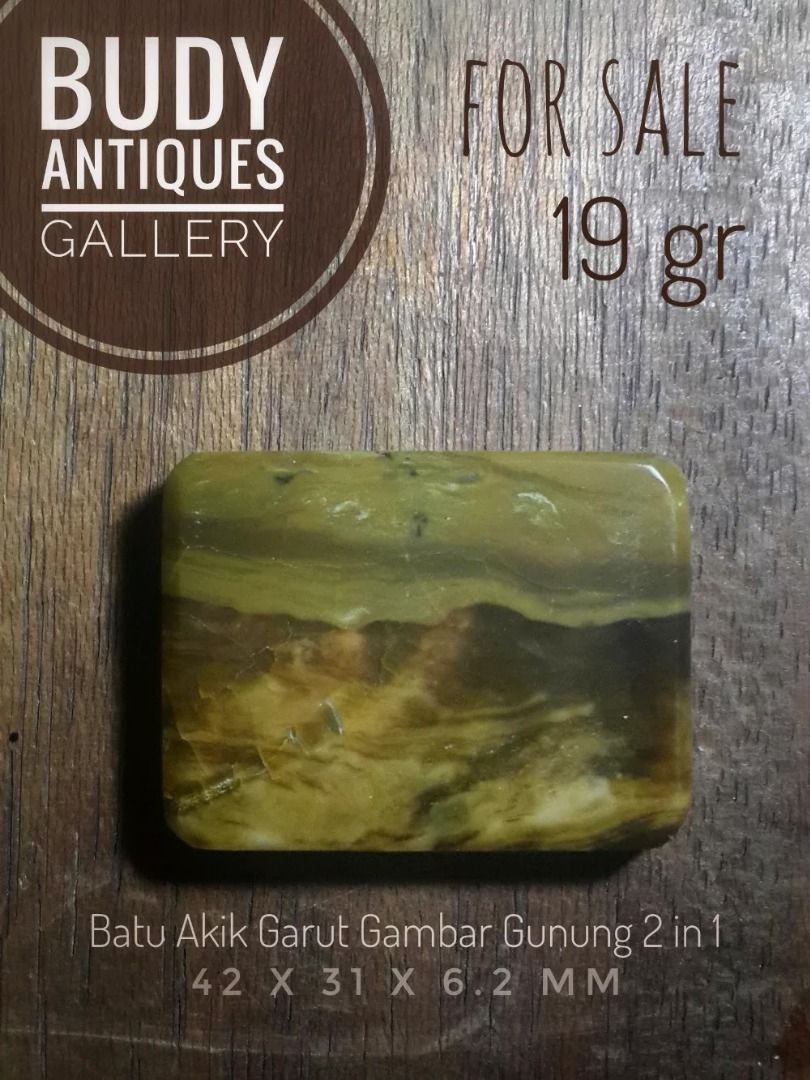 Batu Akik Garut Galian Lama Gambar Pemandangan Gunung 2 In 1, Barang ...