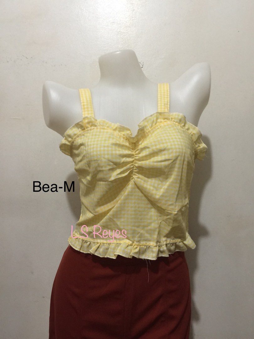 Bea&cqs string blouse, Women's Fashion, Tops, Sleeveless on Carousell