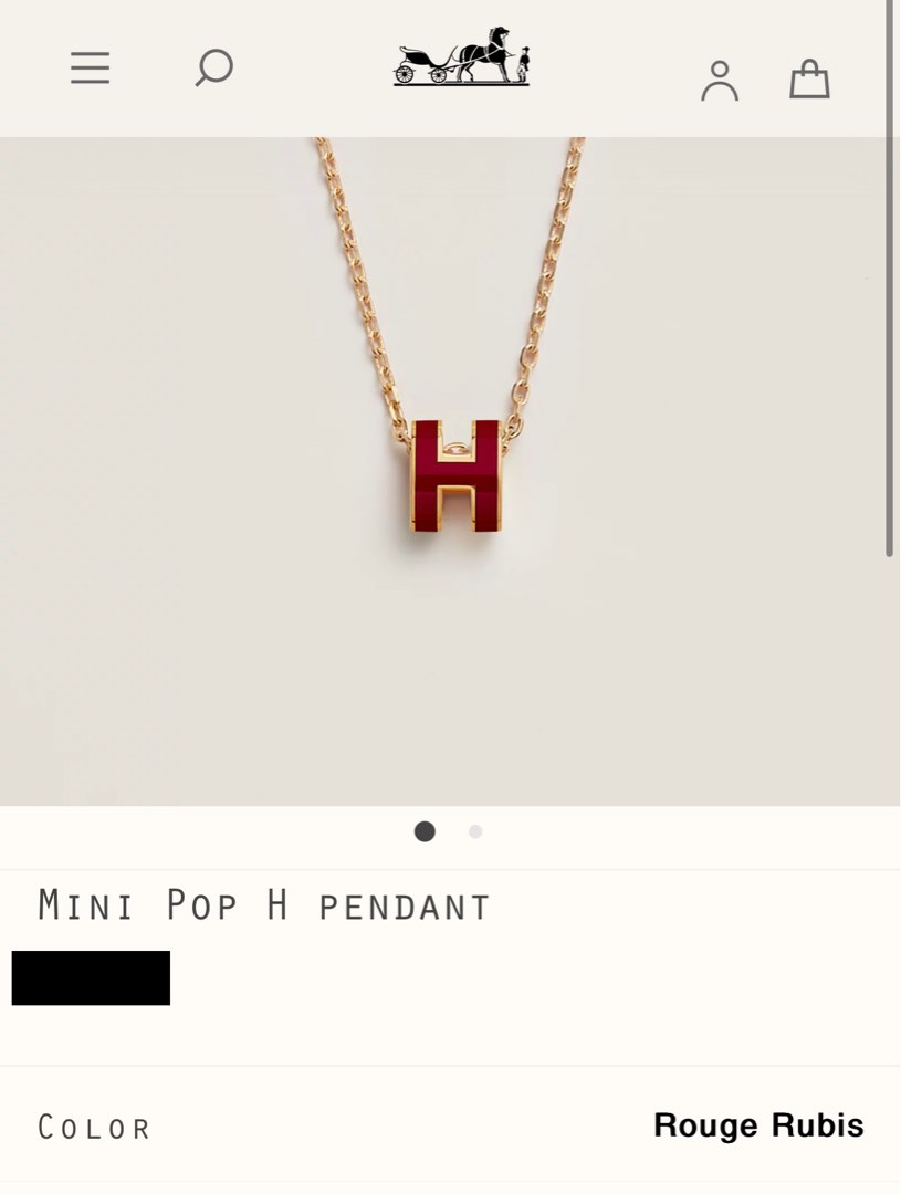 BNIB Hermes Mini Pop H - Rouge Rubis in GHW, Luxury, Accessories on Carousell