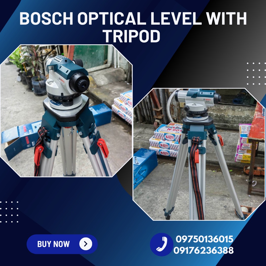 Bosch Optical Level with tripod, Commercial & Industrial, Industrial ...