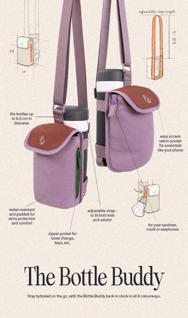 Bottle Buddy - Paper Bunny, Women's Fashion, Bags & Wallets, Cross-body ...