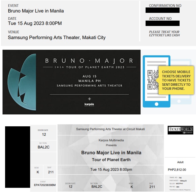 Bruno Major Manila, Tickets & Vouchers, Event Tickets on Carousell