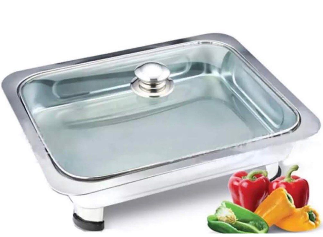 Buffet Set/Buffet tray (4pcs Set)with full glass window food warmer ...