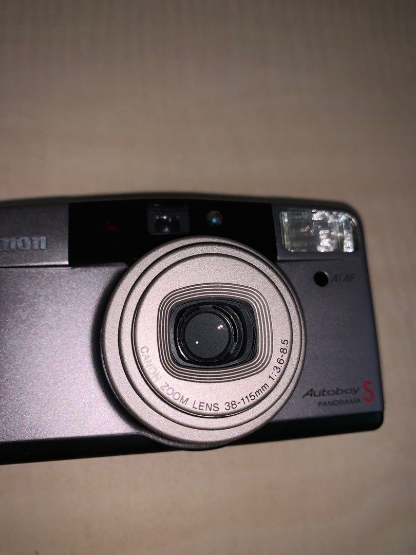 祝福語打印」Canon Autoboy S 底片相機 附保護套 日文說明書一份 基本功能電池測試ok, 相機攝影, 相機在旋轉拍賣