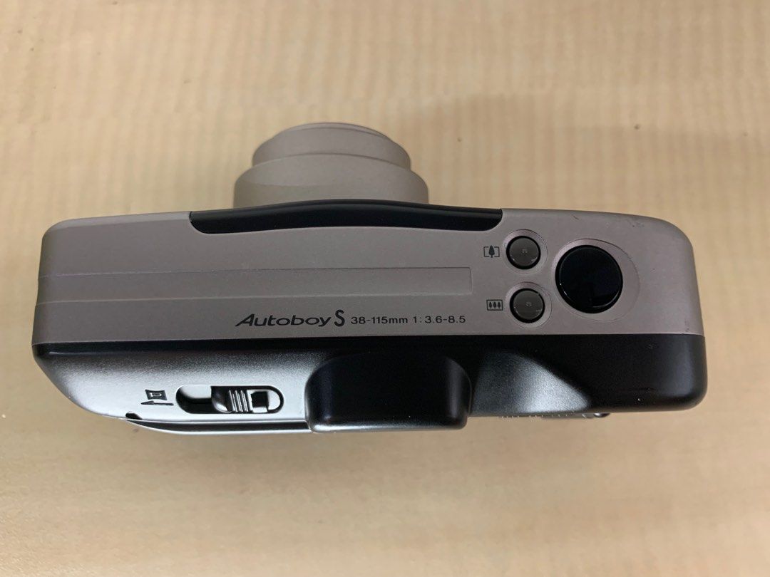 祝福語打印」Canon Autoboy S 底片相機 附保護套 日文說明書一份 基本功能電池測試ok, 相機攝影, 相機在旋轉拍賣