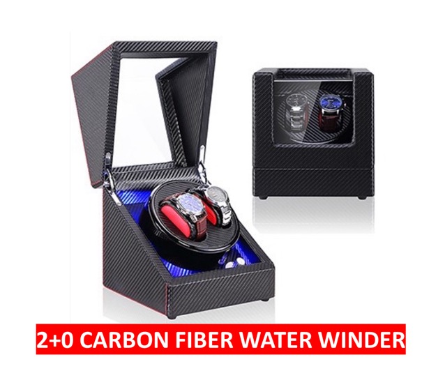 Carbon Fiber Watch Winder For 2 Watches, Women's Fashion, Jewelry ...