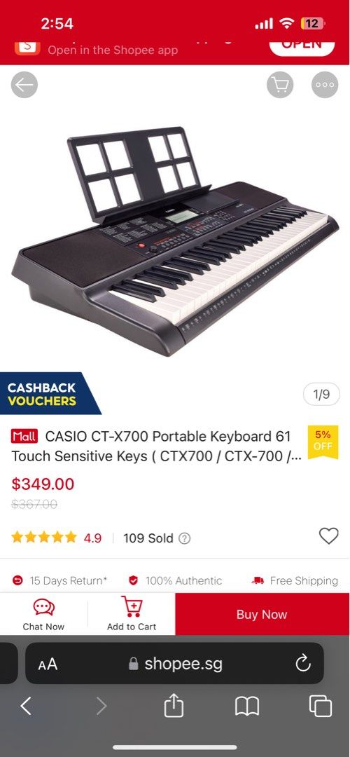 Casio CTX 700, Hobbies & Toys, Music & Media, Musical Instruments on ...