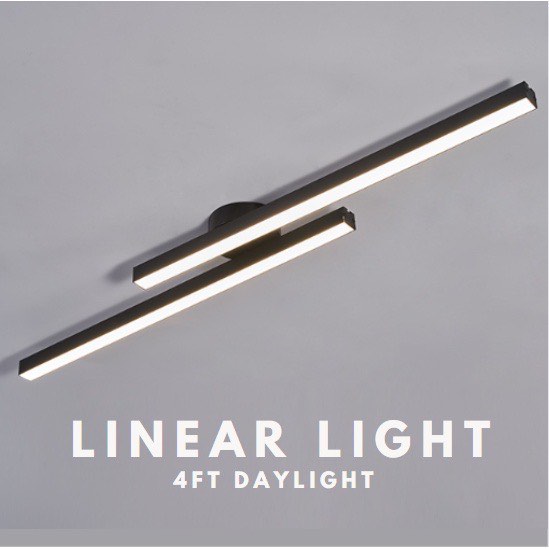 Ceiling dining dual linear light, Furniture & Home Living, Lighting ...