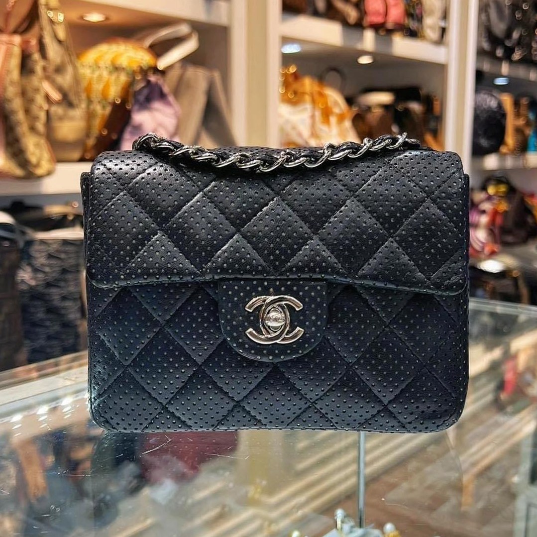 Chanel Mini Square Sling, Luxury, Bags & Wallets on Carousell