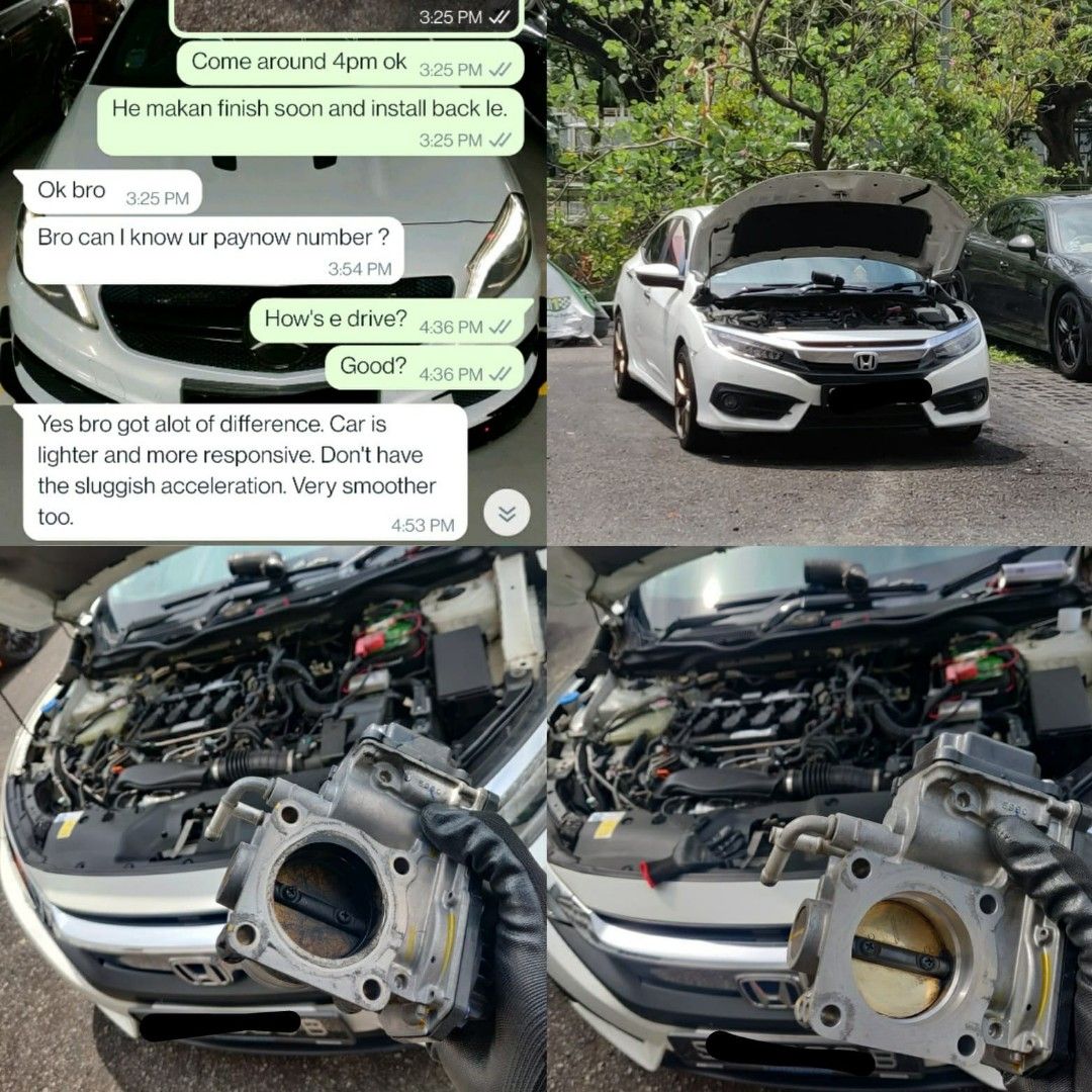 Honda civic turbo fit jazz freed shuttle stream throttle body port n polish fk7 fl5 FL fd1 fd4 ...