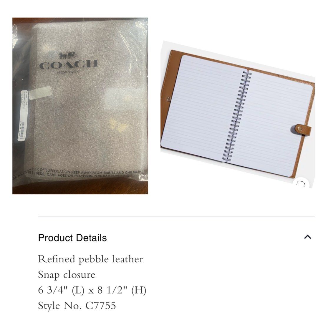 Coach Notebook with Diary Embroidery, Hobbies & Toys, Stationary ...