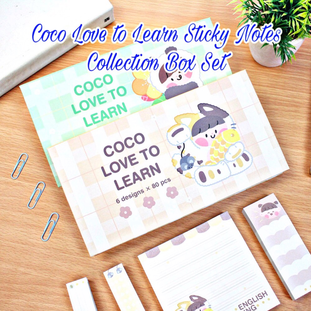 Coco Love to Learn Sticky Notes Collection Box Set - Notes Sticker Set ...