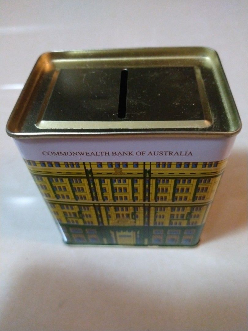 Commonwealth Bank of Australia Tin Coin Box, Hobbies & Toys ...
