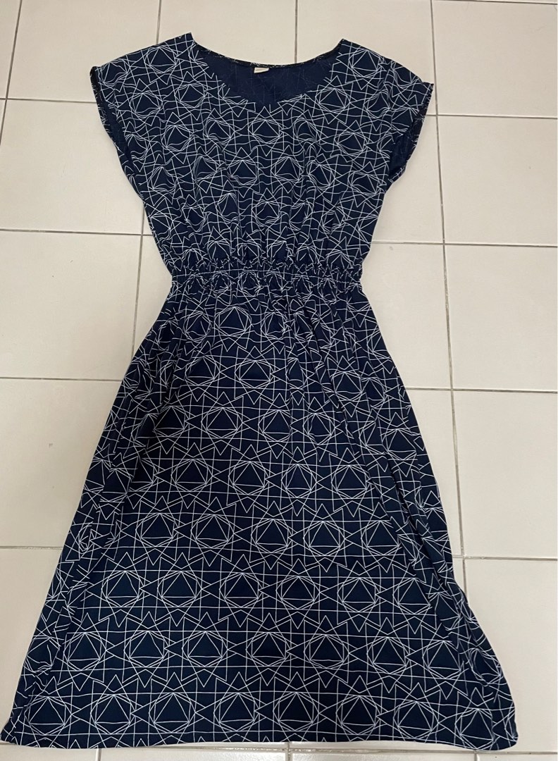 Cotton dress with patterns. Office causal wear, Women's Fashion ...