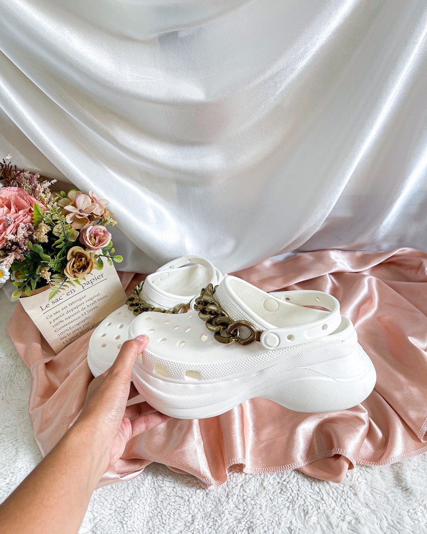 Crocs Chain Bae Clog, Women's Fashion, Footwear, Slippers and slides on ...