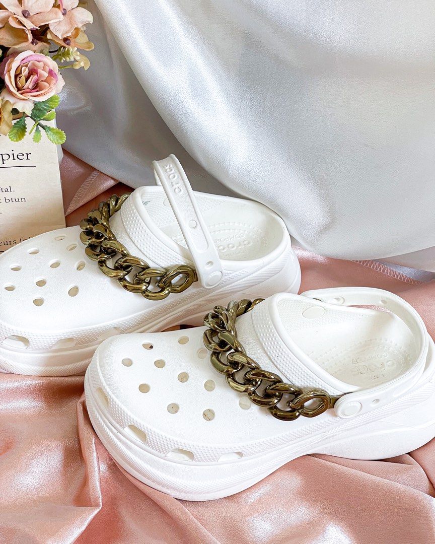 Crocs Chain Bae Clog, Women's Fashion, Footwear, Slippers and slides on ...