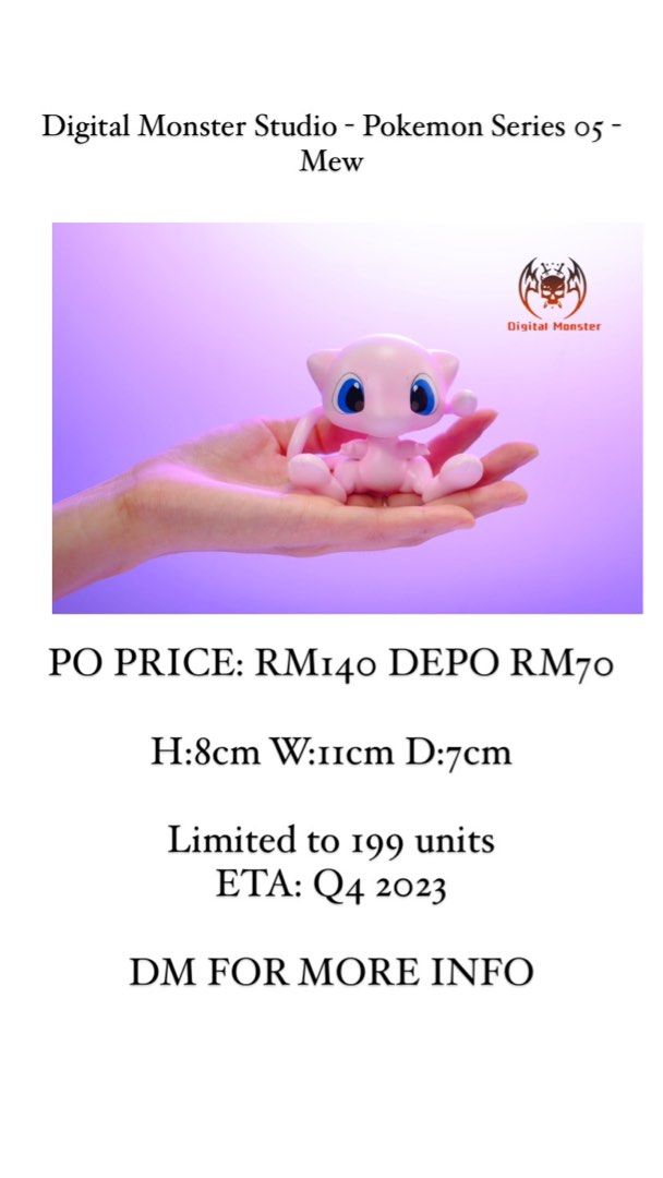 Digital Monster Studio - Pokemon - Mew, Hobbies & Toys, Toys & Games on ...