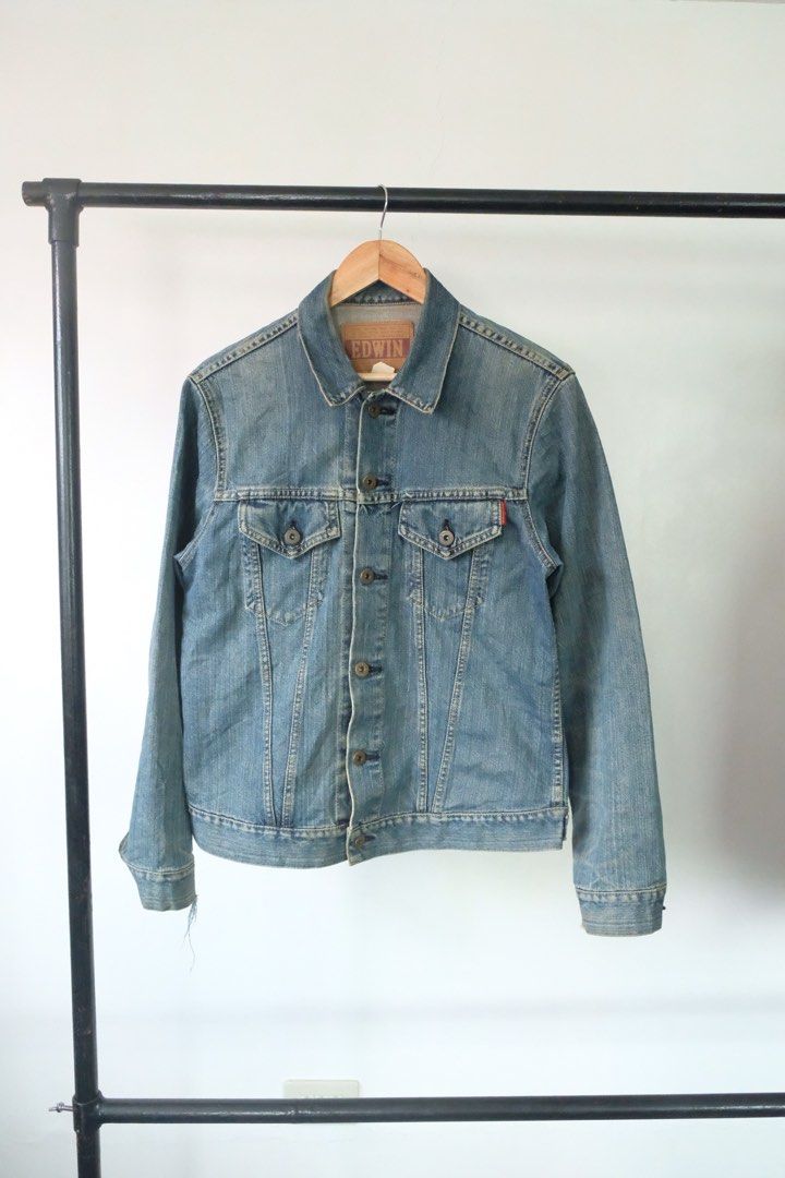 edwin denim jacket, Women's Fashion, Coats, Jackets and Outerwear on Carousell