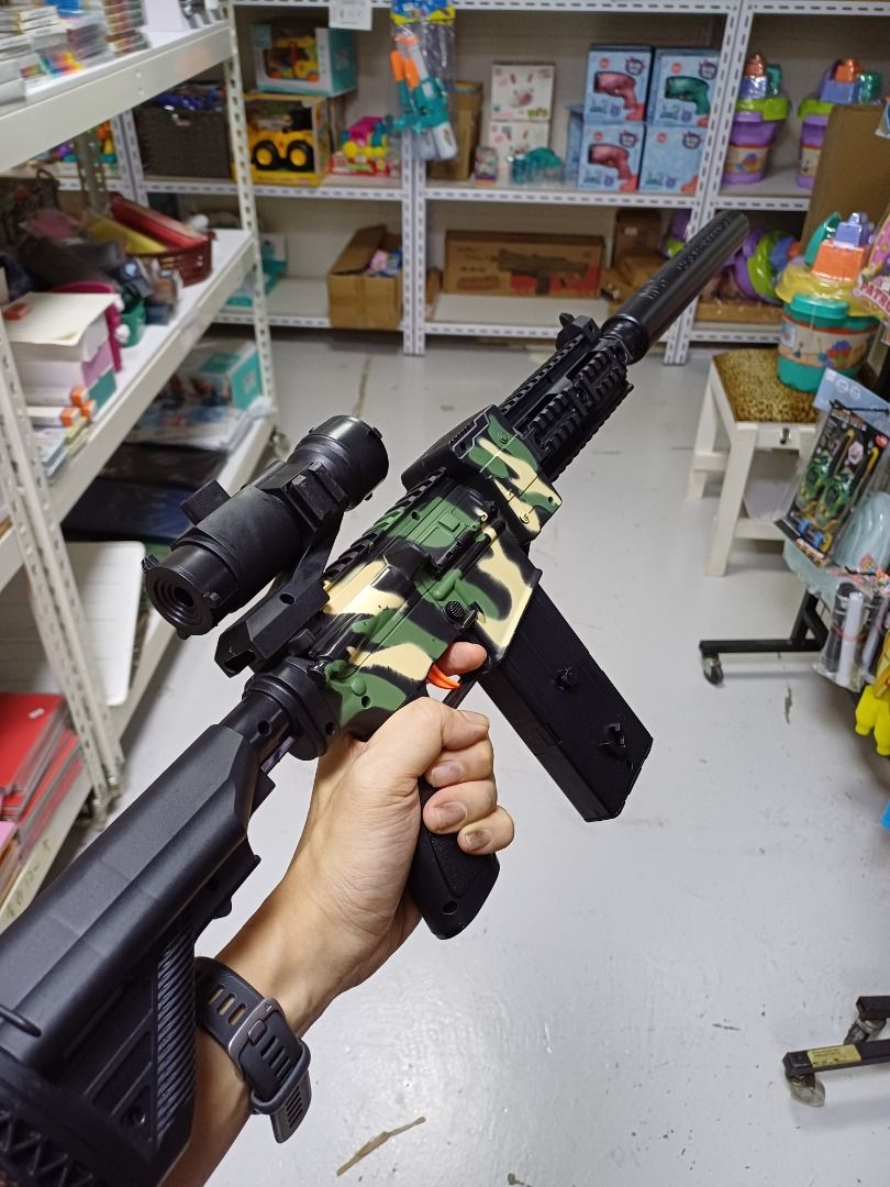 Electric Toy Rifle [Battery powered. Rechargeable][Foam Bullets][Child ...