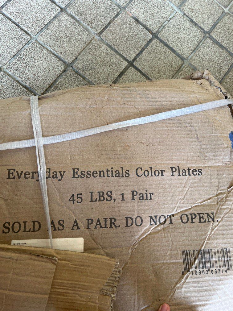 Everyday essentials colour coded Olympic bumper plate weight plate ...