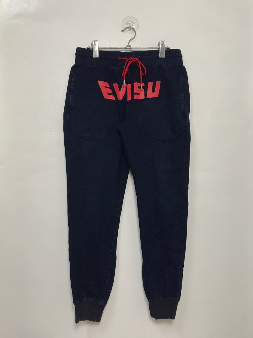 Evisu Jogger, Men's Fashion, Bottoms, Joggers on Carousell