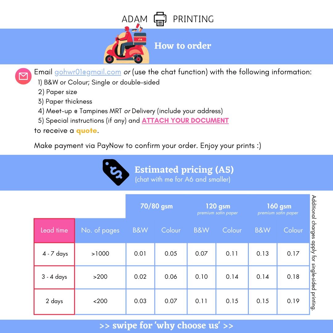 Express Printing Services, Business Services, Printing, Design & Marketing on Carousell