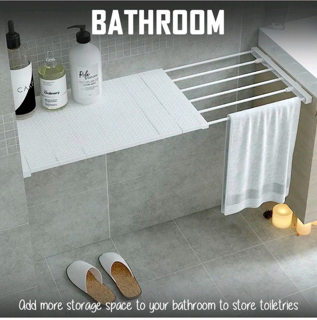 Extendable Wardrobe Shelf Adjustable Closet Organizer Rack/Divider ...