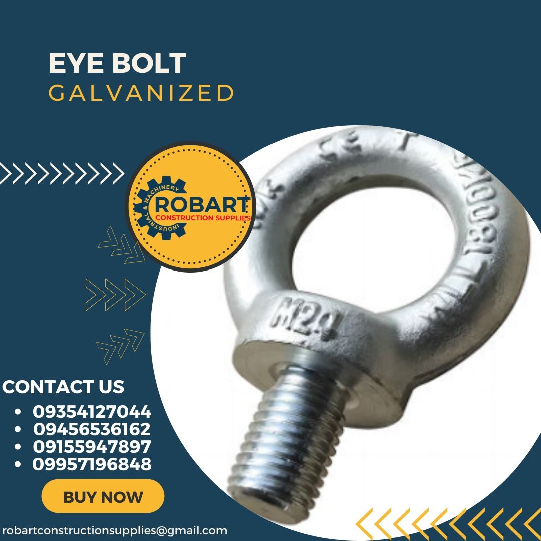 EYE BOLT GALVANIZED, Commercial & Industrial, Construction Tools ...