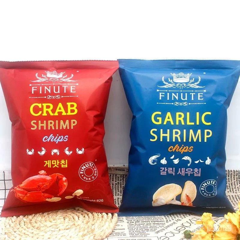 Finute prawn cracker flavoured prawn chips south Korean imported snacks ...