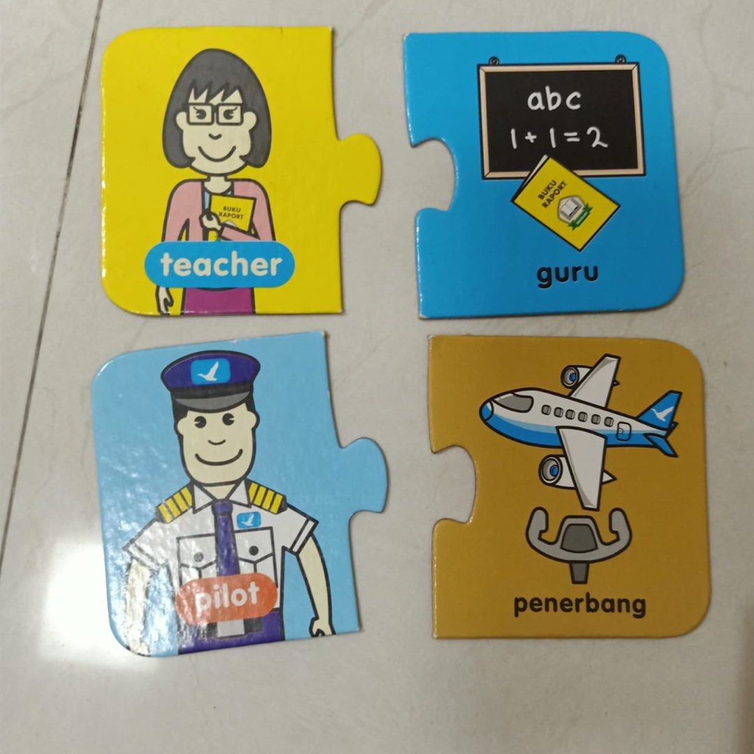 Flashcard profesi/kartu belajar profesi/kartu profesi/flashcard, Buku ...