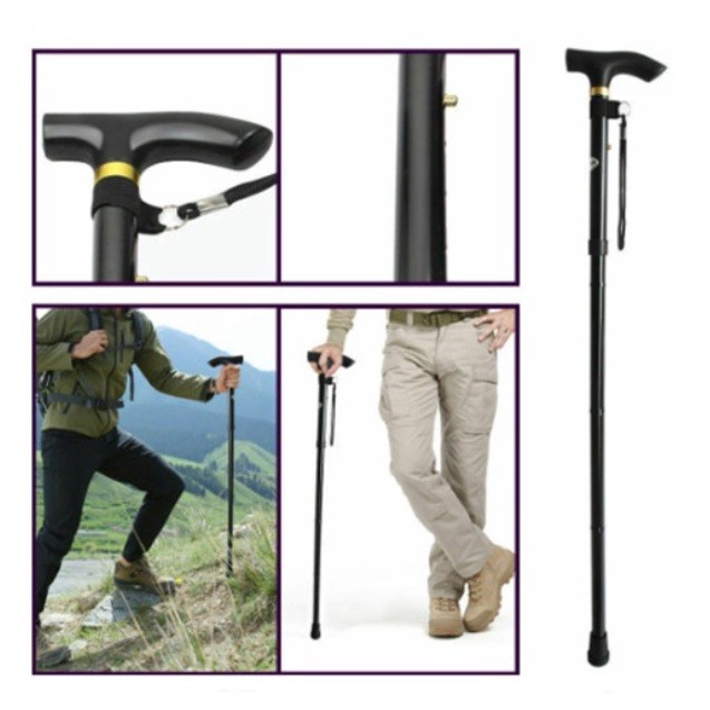 foldable walking sticks Hiking Stick Adjustable, Health & Nutrition ...