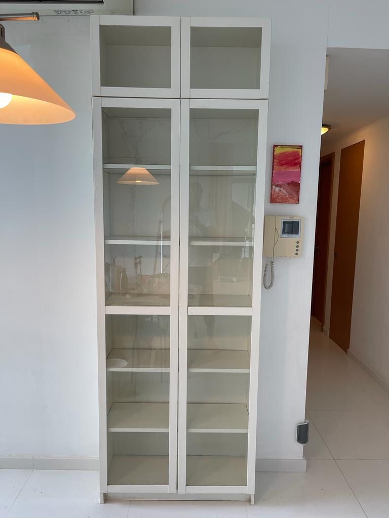 FREE IKEA Billy cabinet with glass doors, Furniture & Home Living ...