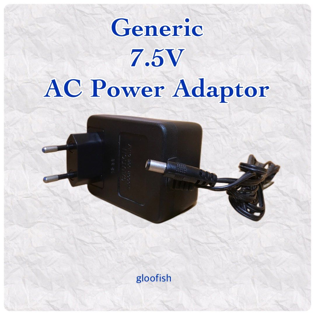 Generic 7.5V AC Power Adaptor, Computers & Tech, Parts & Accessories ...