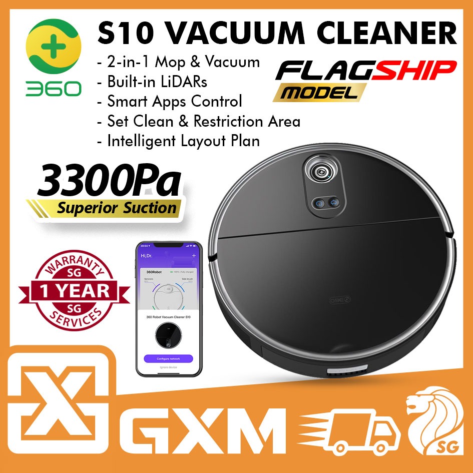 Global Version Botslab 360 S10 Robot Vacuum and Mop, Smart Obstacle ...