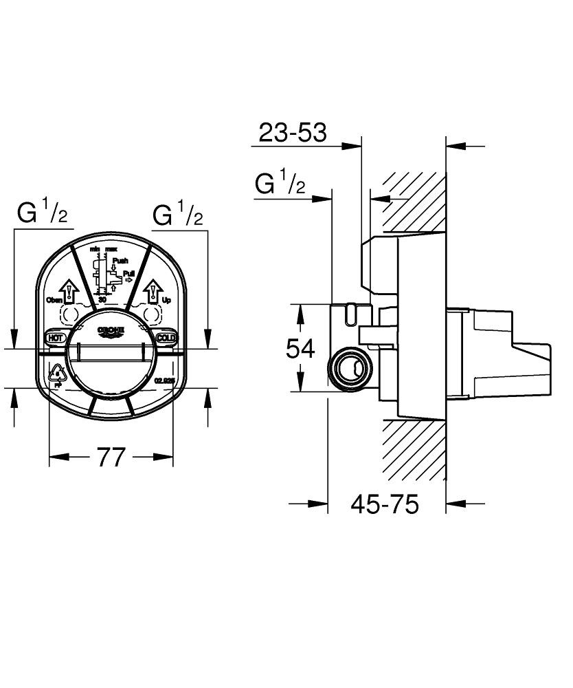 Grohe Eurosmart Cosmopolitan Single Lever Shower Mixer Trim Art ...