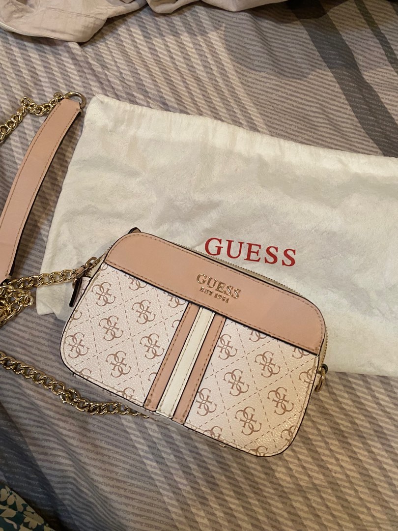 Guess ChainSling Bag, Luxury, Bags & Wallets on Carousell
