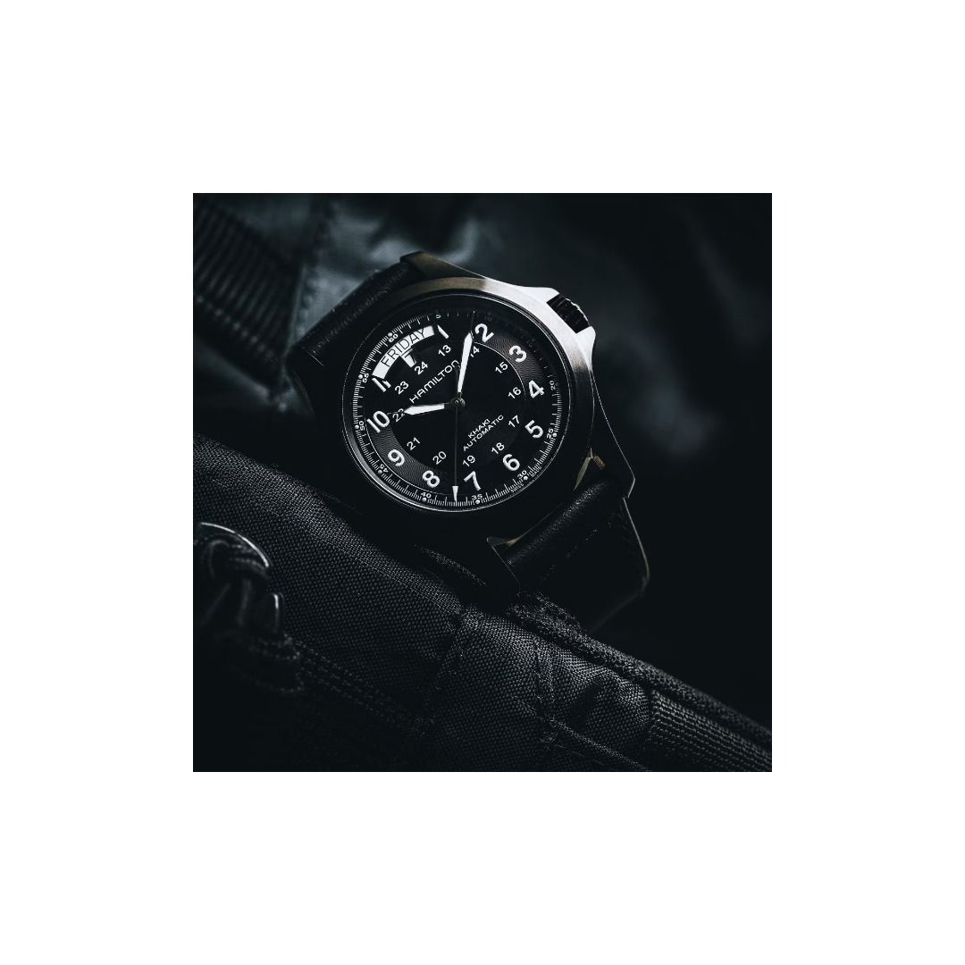 Hamilton Military Heritage Black Khaki Field King Auto Automatic Watch ...