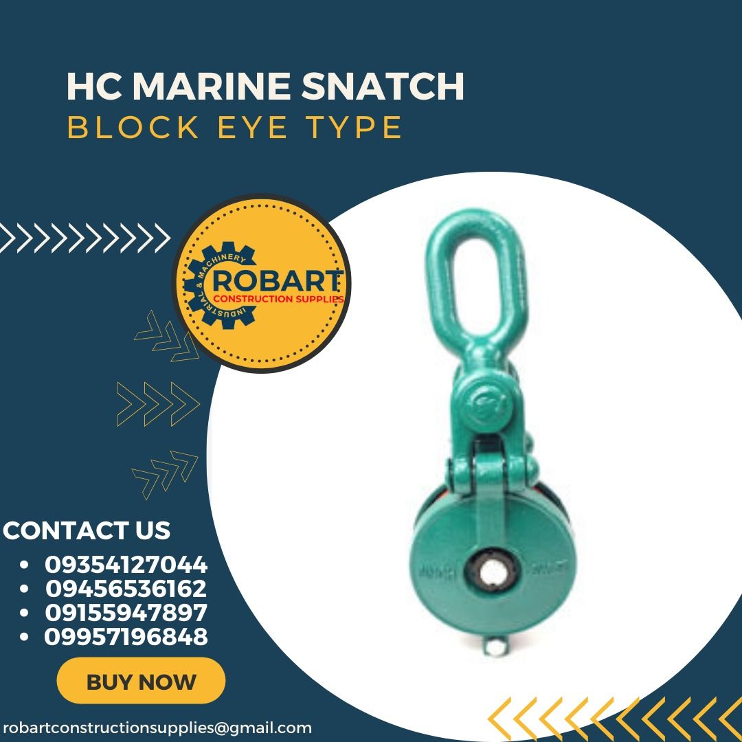 HC MARINE SNATCH BLOCK EYE TYPE, Commercial & Industrial, Construction ...