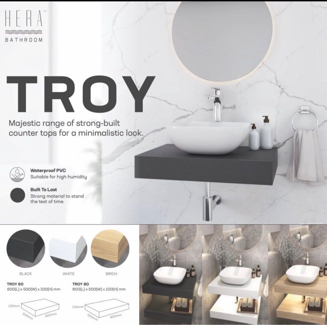 Hera TROY Countertop light wood, Furniture & Home Living, Bathroom ...