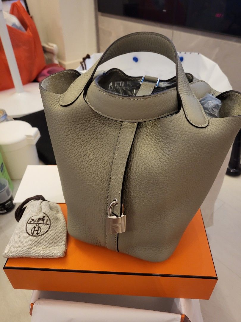 Hermes Picotin 18 Sauge Colour, Luxury, Bags & Wallets on Carousell