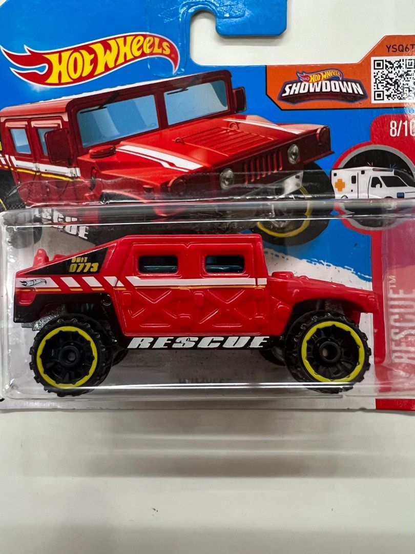 Hotwheels Rescue Humvee (Short card), Hobbies & Toys, Toys & Games on ...