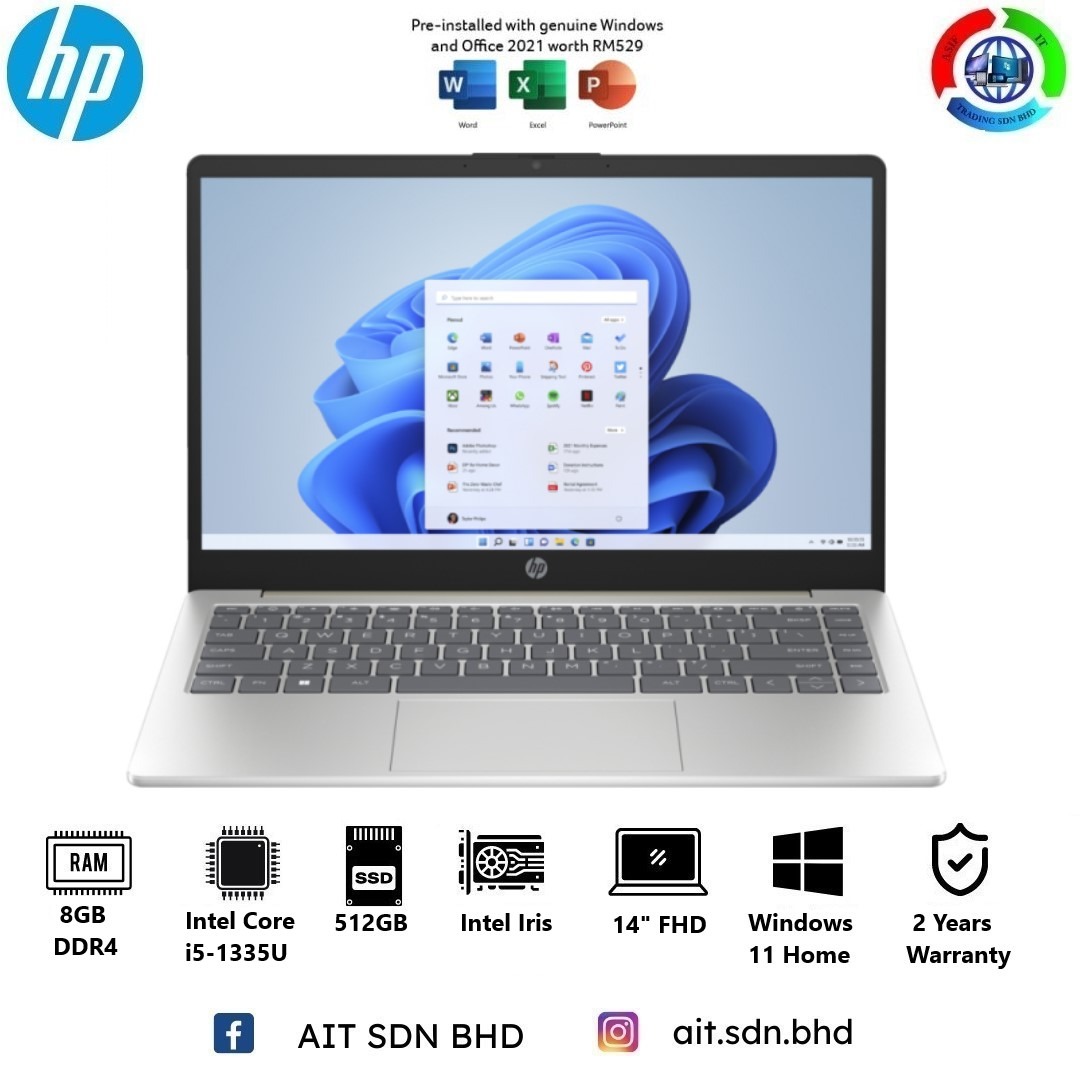 HP 14-Ep0044TU/HP 14-Ep0045TU 14" FHD Laptop Warm Gold/Silver ( I5 ...