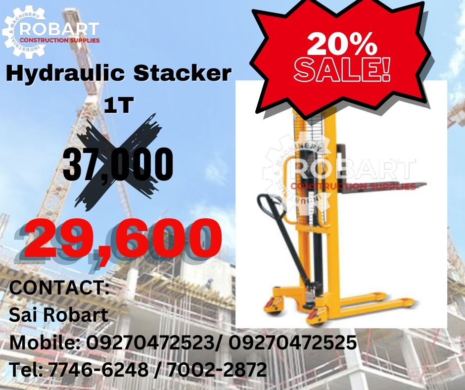 Hydraulic Stacker 1T, Commercial & Industrial, Construction Tools ...