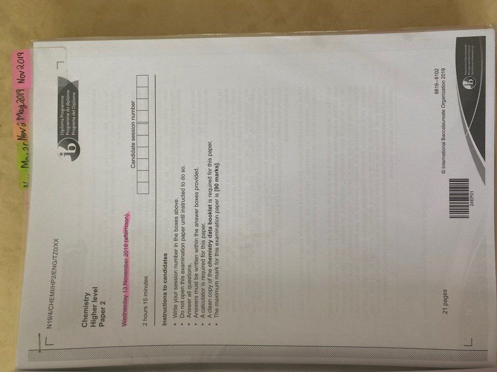 IB chemistry Past Papers Organised, Hobbies & Toys, Books & Magazines ...