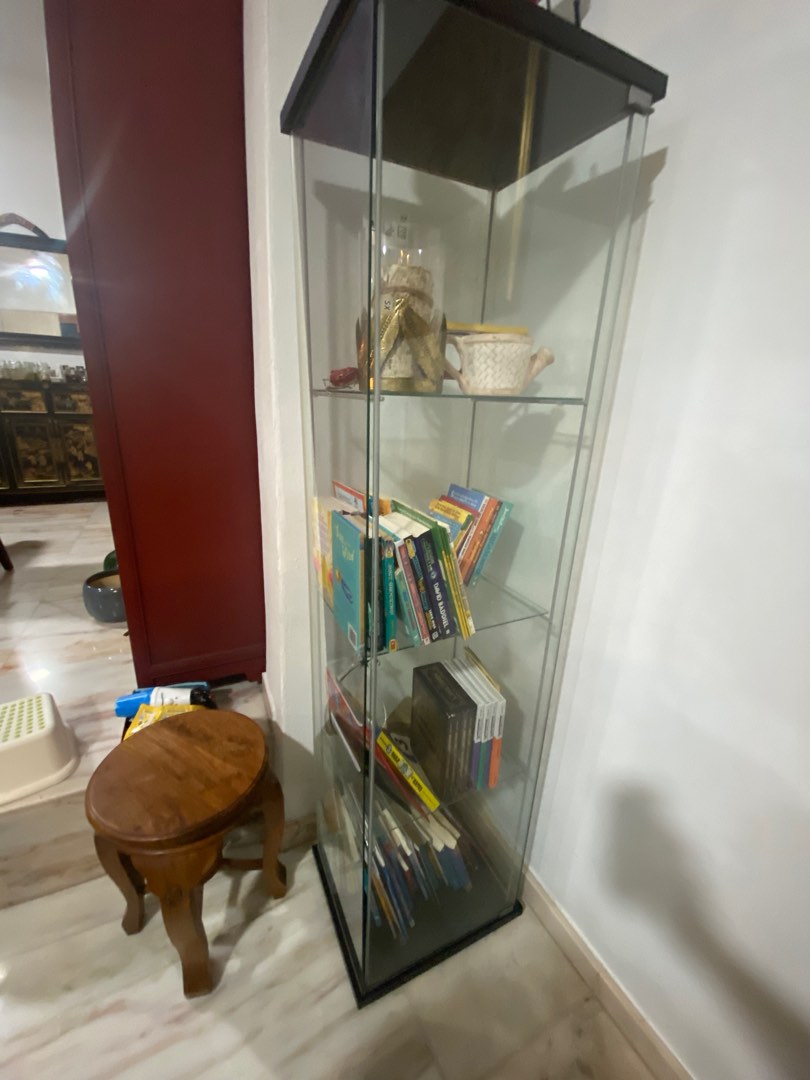 Ikea glass cabinet Detolf, Furniture & Home Living, Furniture, Shelves ...